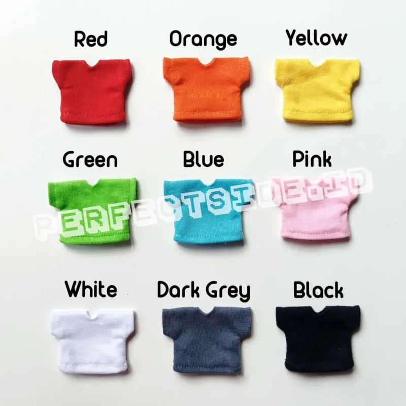 Nendoroid Clothes T-Shirt Plain T-Shirt Nendoroid Doll YMY Obitsu ...