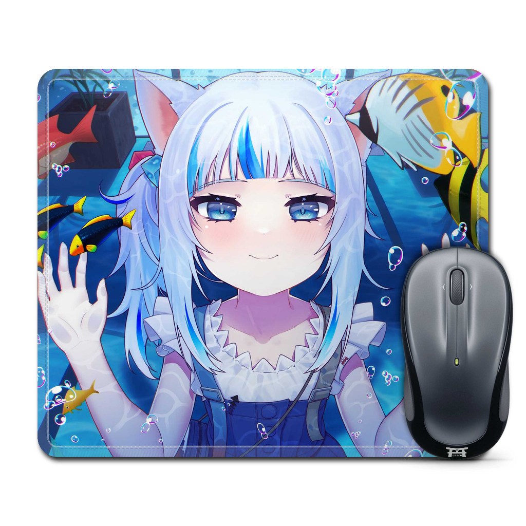 Vtuber GAWR GURA COLORFUL OCEAN anime gaming Mouse pad - HOLO EN 100% ...