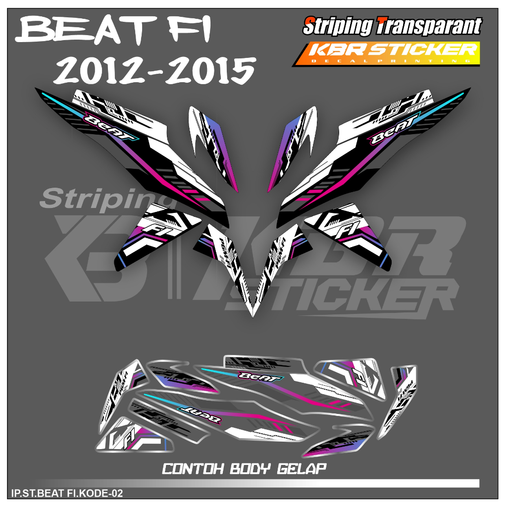 BEAT FI HONDA BEAT FI MOTORCYCLE STRIPING STICKER - STICKER LIST OF ...