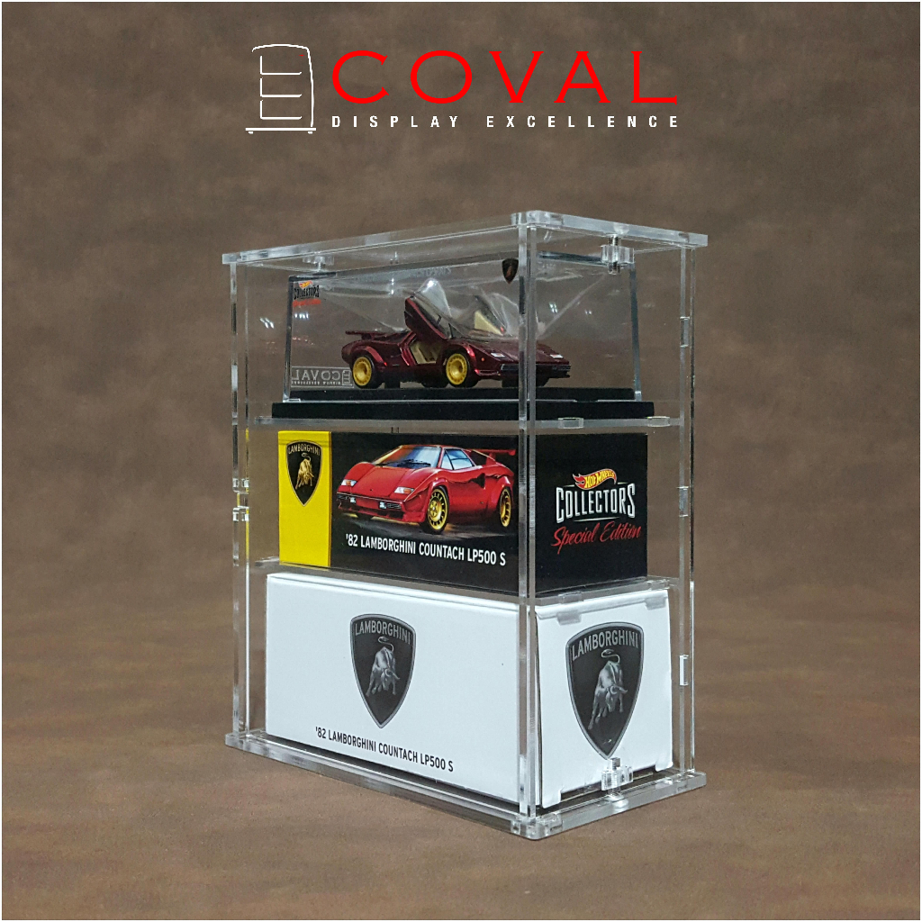 COVAL SLC-103 Acrylic Display Cabinet for Hot Wheels RLC Boxed Car - 3 ...