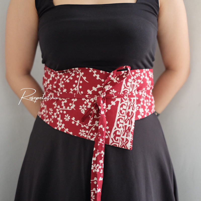 Obi Rose Belt Batik Tribal Red Edition / big size jumbo batik woven ...