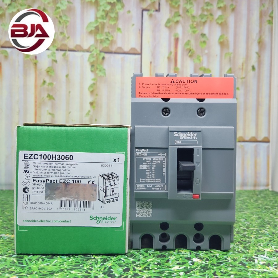 Mccb Electric Schneider Breaker EZC100H 3P 60A 3phase EZC100H3060 | Shopee Philippines