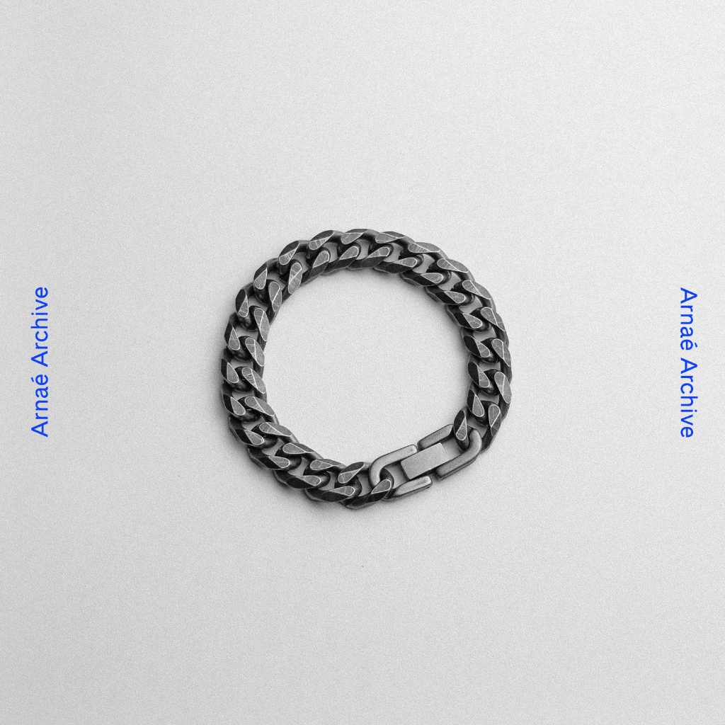 Arnaé Archive — Brushed Cuban Chain Bracelet — Unisex Stainless Steel ...