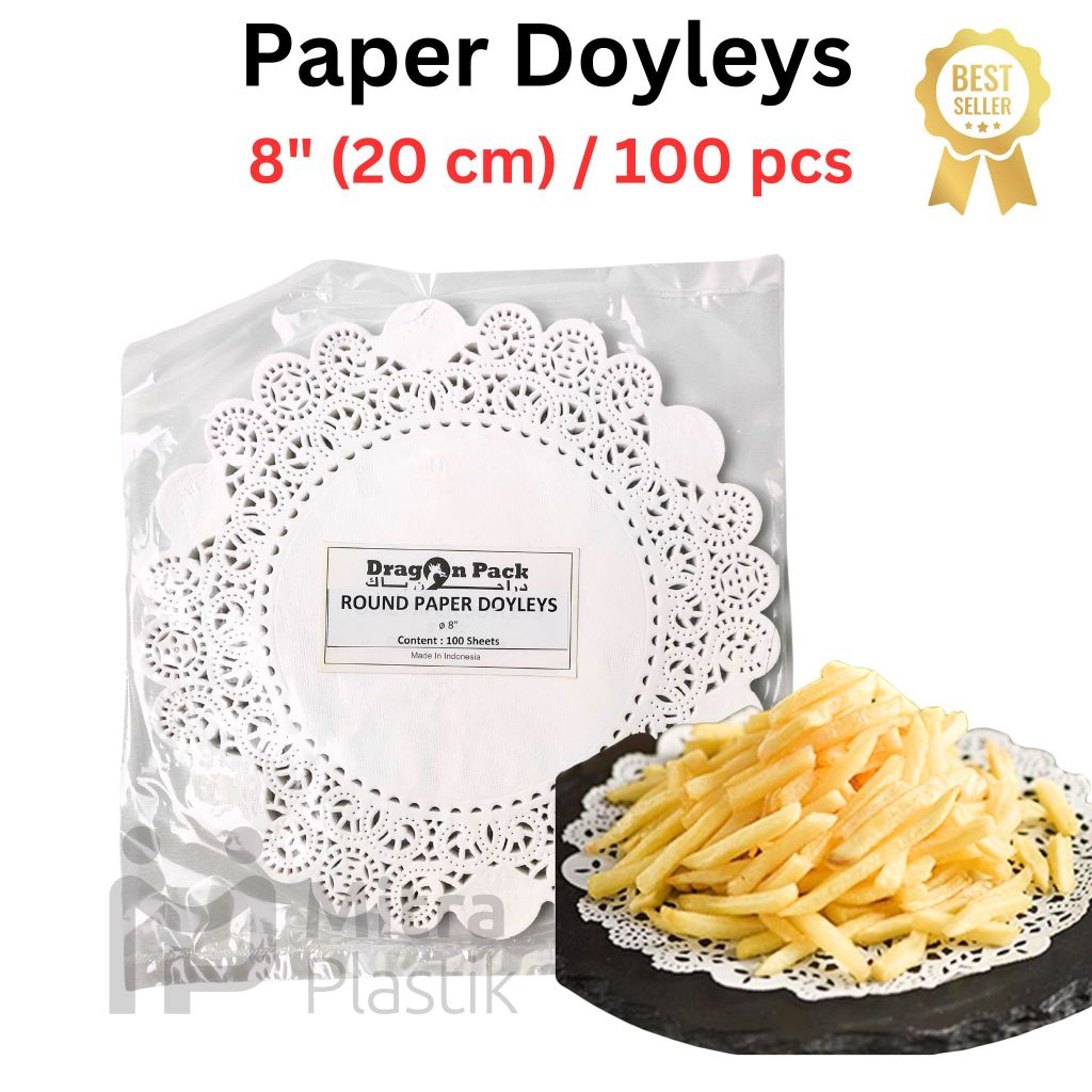 (100 Pcs) Paper Doyleys 8" Inch Paper Doilies 20 cm Lace Cake Mat Round ...