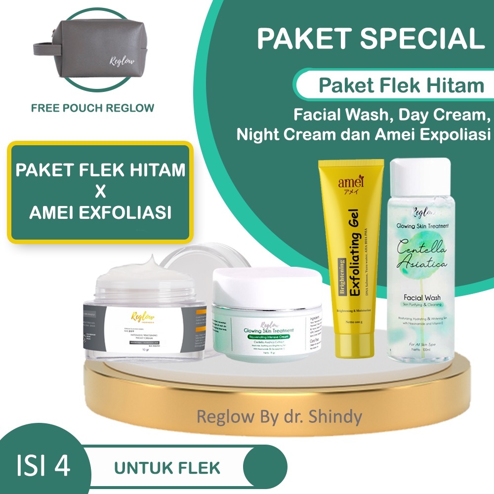 HITAM Reglow Package Of Black Spots x Amei Exfoliating Gel For Black ...