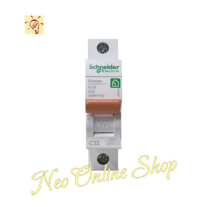 MCB Schneider New Domae 32A 1P 6Ka Original (32 Ampere 1 Phase) | Shopee Philippines