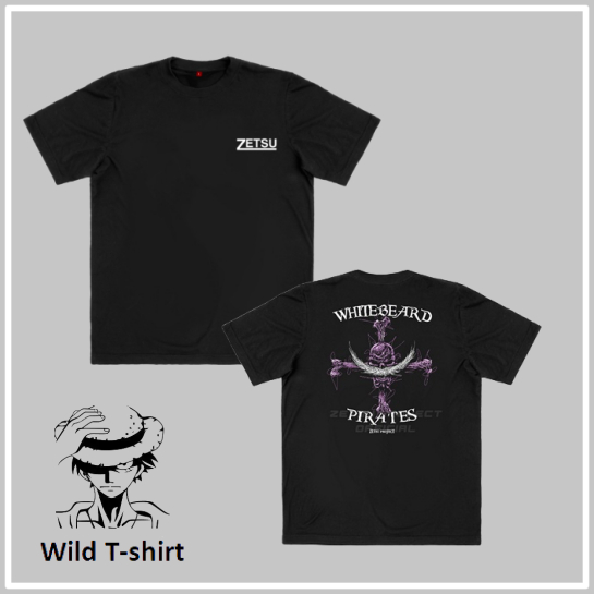 HITAM [Bestseller] Zetsu Project - Scribble Whitebeard Pirates | Men's ...