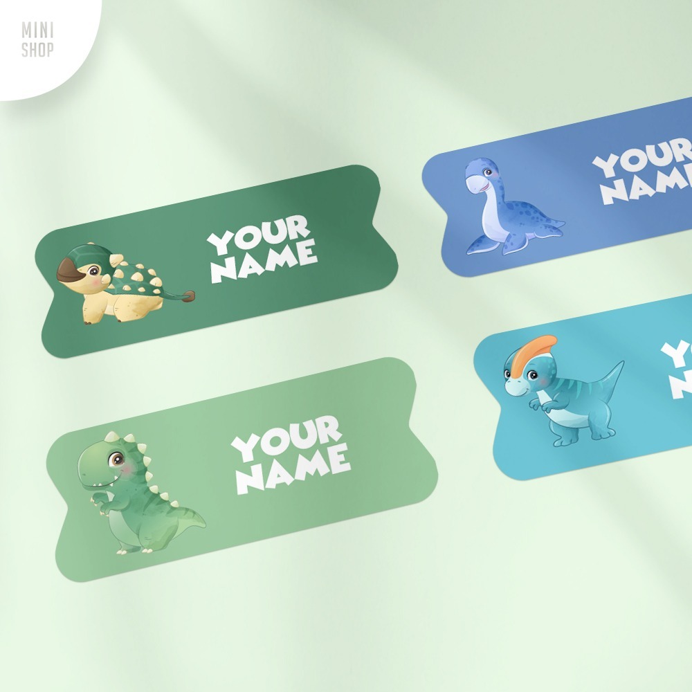 Custom Waterproof Dino 2 Name Stickers (T Rex Tyranosaurus) | Shopee ...