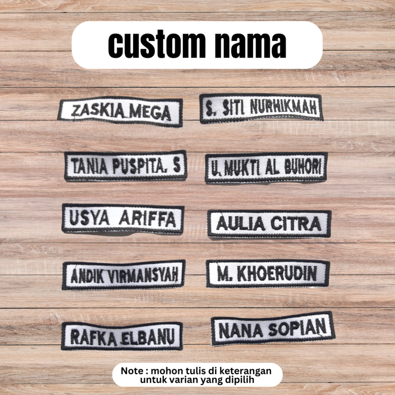 Custom embroidered student names/student scout name tags | Shopee ...