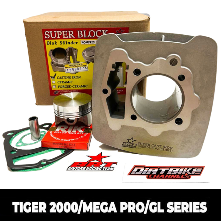 Block BRT Cast Iron SET Piston Forged 66mm TIGER GL SERIES 66mm ...