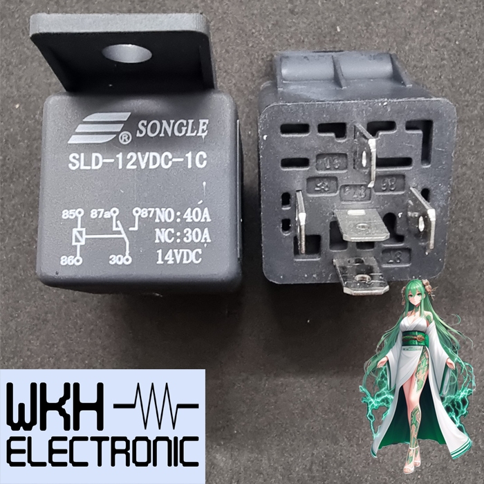 RELAY 5 LEGS 12V 30A CAR MOTORCYCLE CIRCUIT BREAKER SLD-12VDC-1C ...