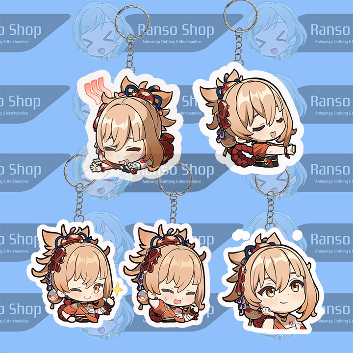 GANTUNGAN Genshin Impact Yoimiya UV Keychain 2 Sides Laser Cutting ...