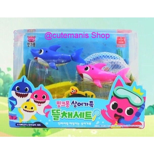 Pinkfong Baby Shark Swimming Mommy&Daddy Shark Family Fishing Set Bath ...