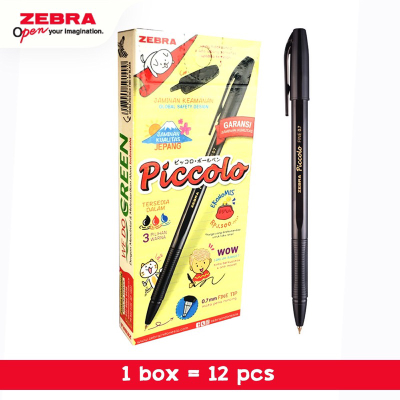Zebra Piccolo Pens 0.7mm (1 box contains 12 pcs) | Shopee Philippines
