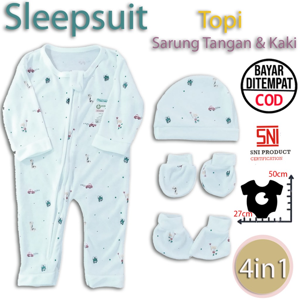 Ummababyshop 4in1 Newborn baby Sleepsuit Open Leg baby Romper Long baby Jumper baby Girl Boy ...