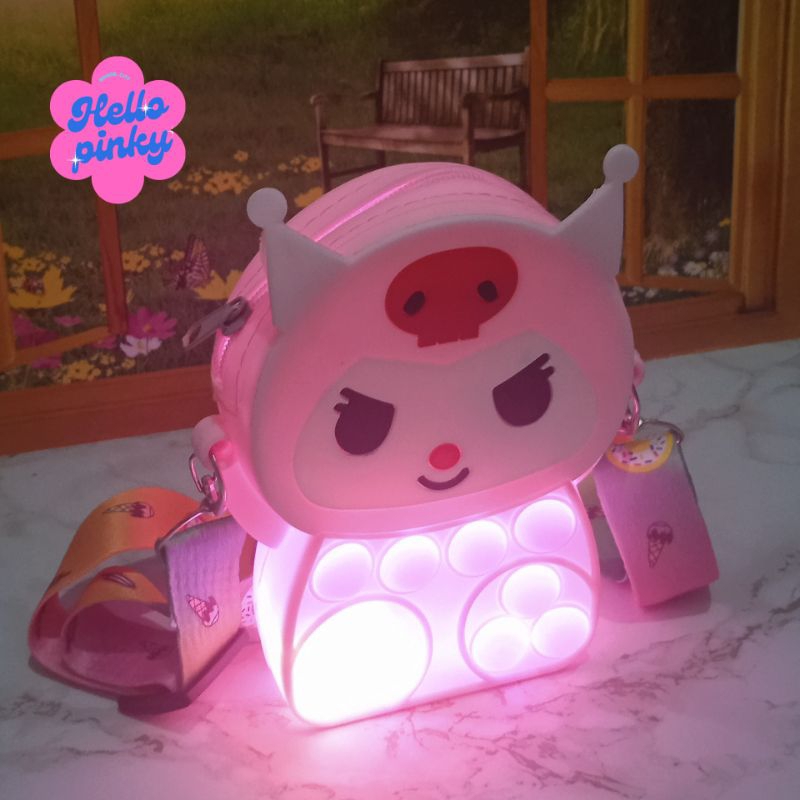 Kuromi LED pop it Bag mini size | Shopee Philippines