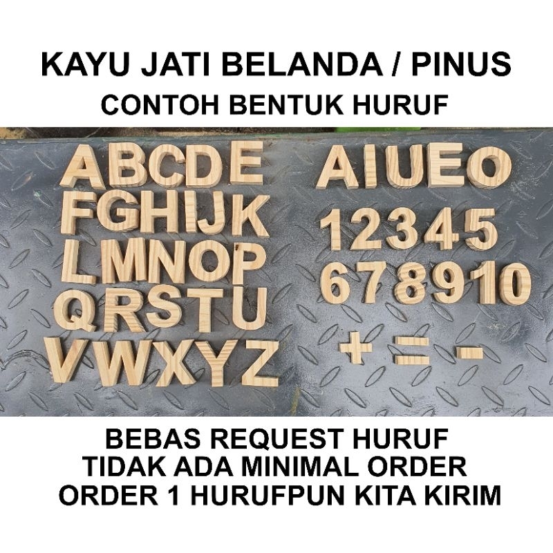 KAYU Wooden Letters And Numbers 2-10 cm High | Shopee Philippines