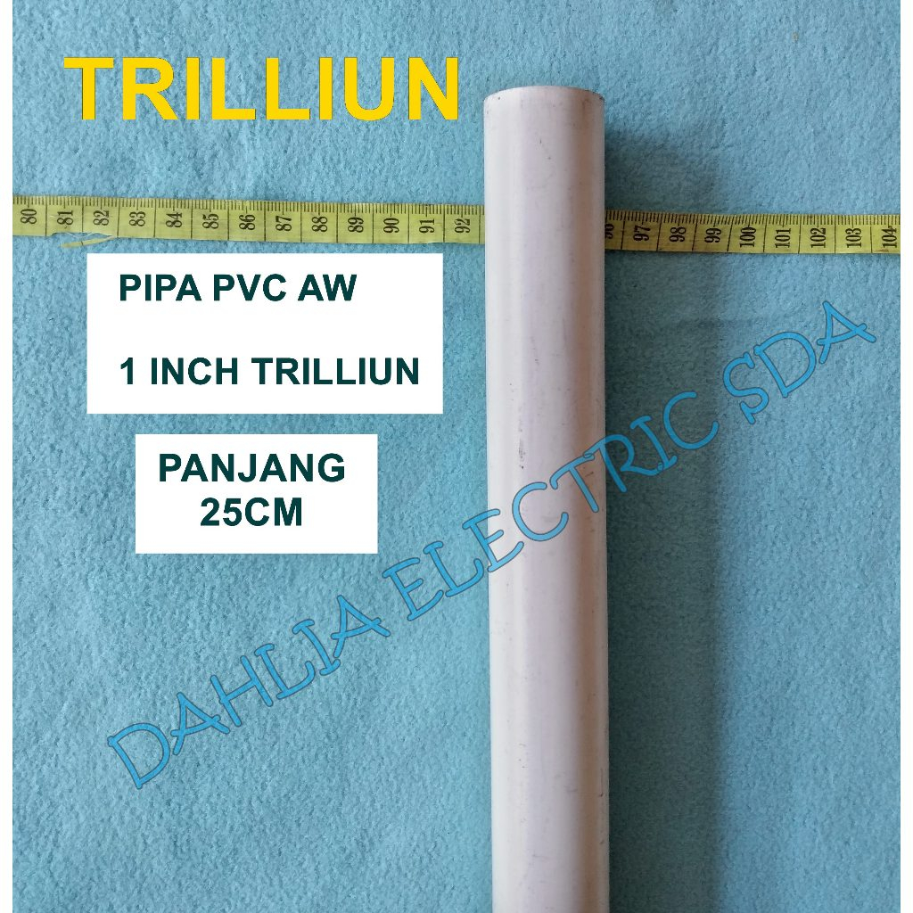PVC PIPE 1 INCH AW WHITE TRILLION LENGTH 25 CM | Shopee Philippines