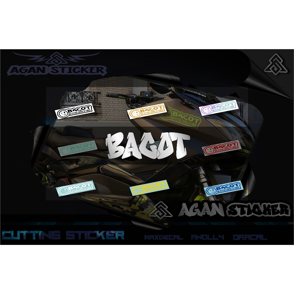 Cutting Bacot Stickers 2 cute BAD ATTITUDE CONTROL OF TONGUE stickers ...