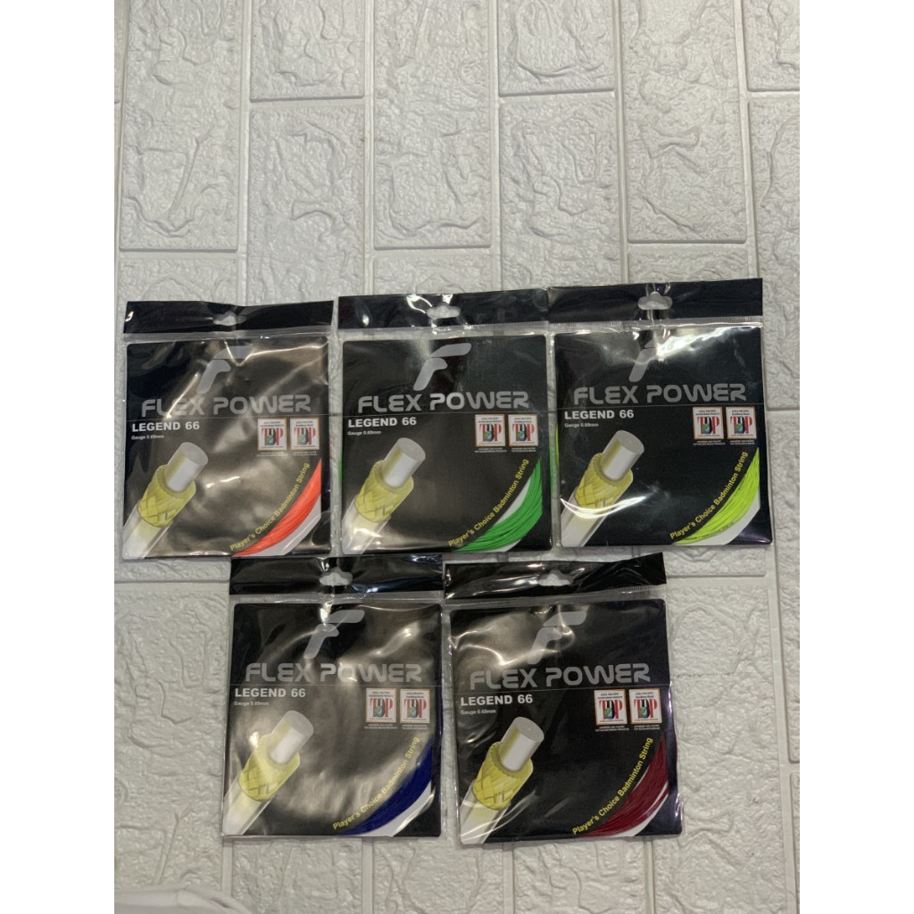 Original FLEX POWER LEGEND 66 badminton racket strings | Shopee Philippines