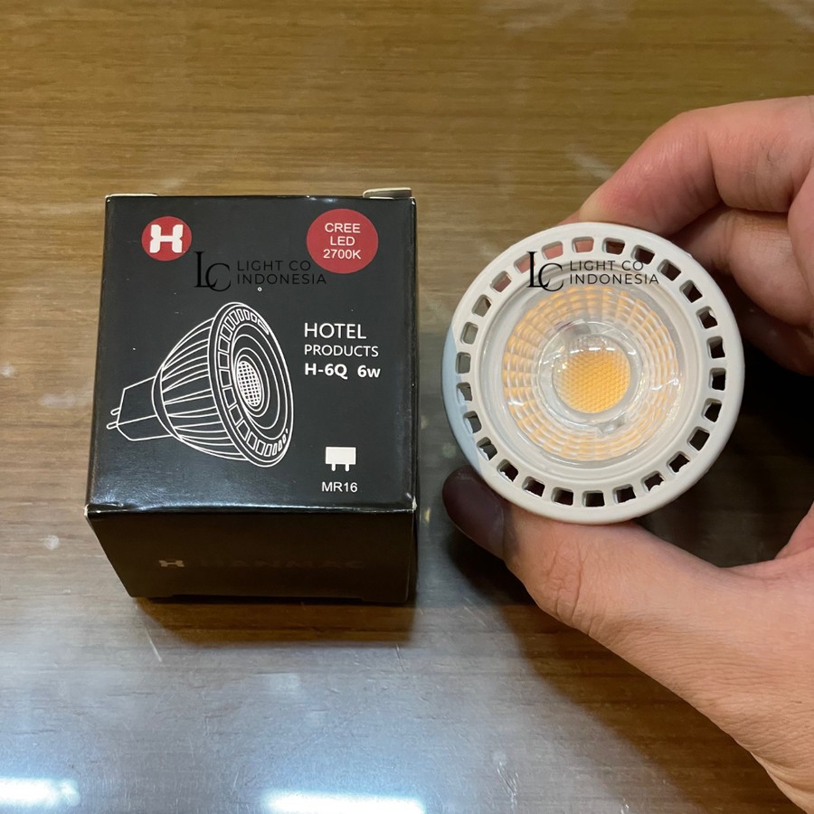 [ LIGHTCO INDONESIA ] LED MR16 HANMAC H6Q CREE 6W 2700K 220V | Shopee ...