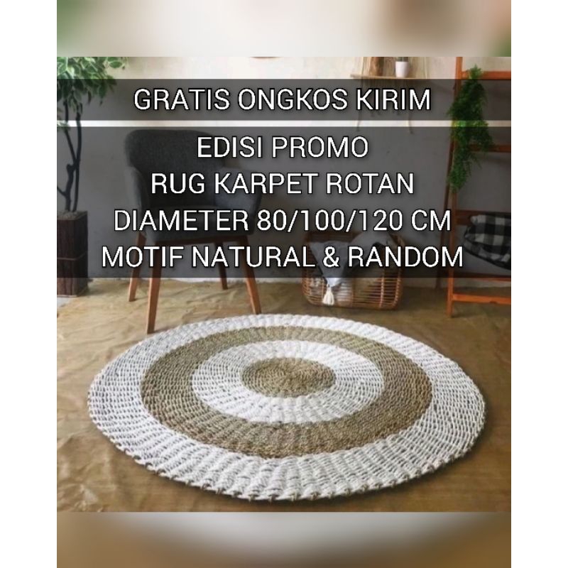 Rattan RUG RUG DIAMETER 80 100 120 CM | Shopee Philippines