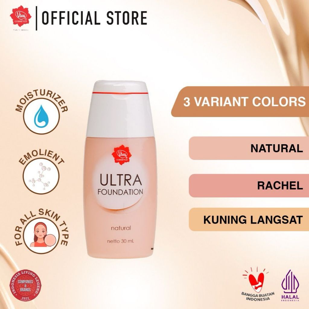 Viva Ultra Foundation 30ml (3 Color Variants Available) | Shopee ...