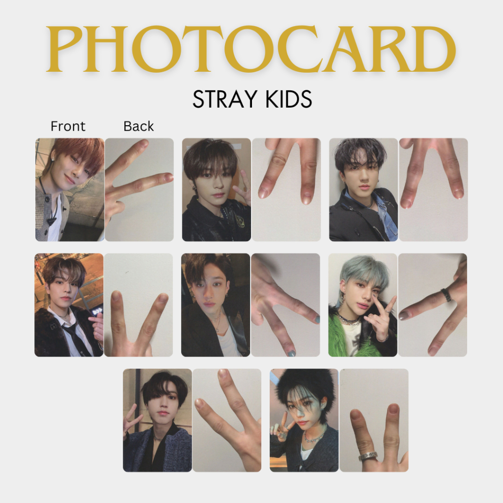 Photocard stray kids 5-Star Album (8 PCS + 2 SIDED LAMINATION) selica ...