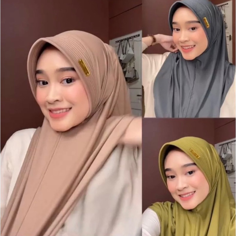 BERGO HAMIDAH INSTANT JERSEY SIZE M M REMOVES CHEST IRON LABEL BY ASSYLA HIJAB | Shopee Philippines