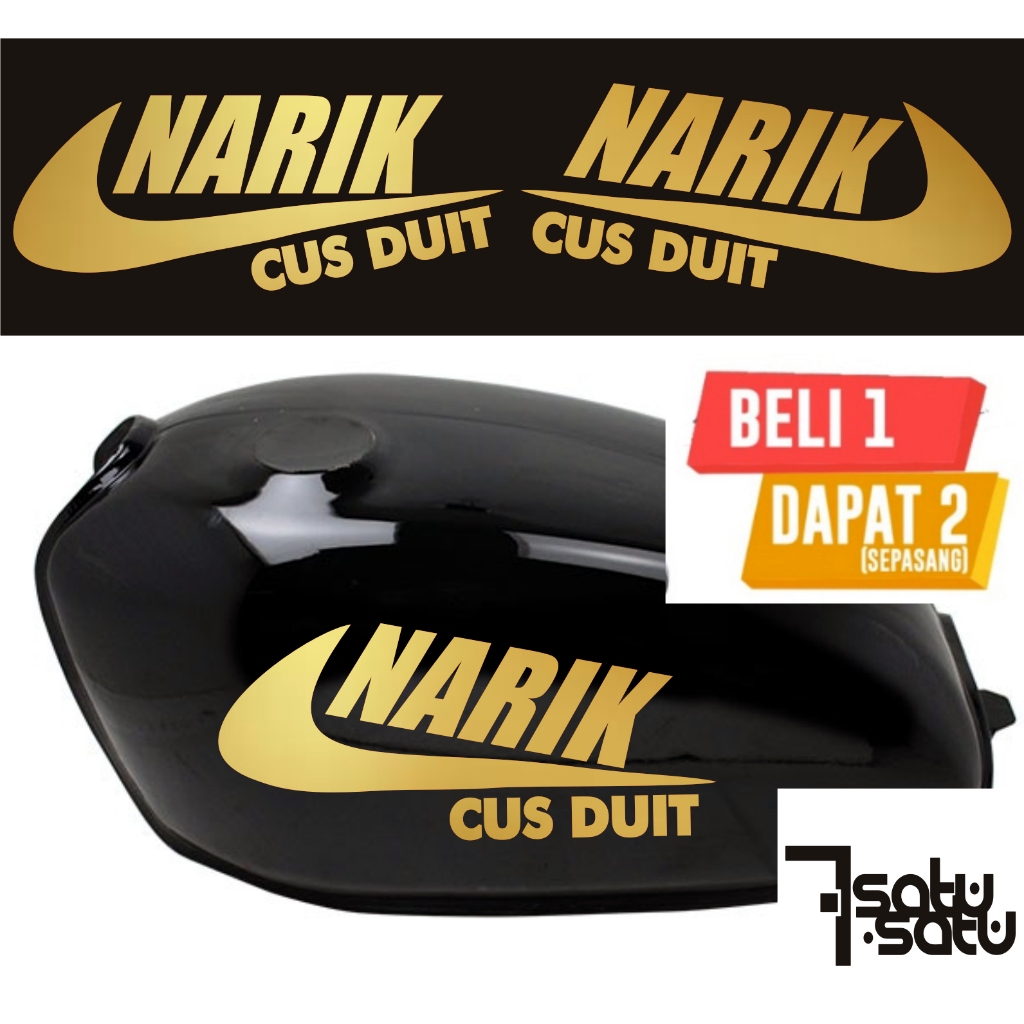Narik Cus Duit Variation Motorcycle Stickers Plesetan Nlk3 Funny Unique ...