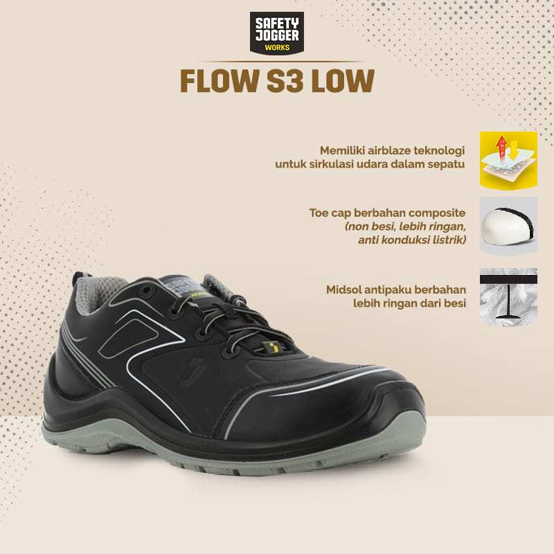 Bigowner Safety Jogger Flow S3 Low Sporty ESD | Shopee Philippines