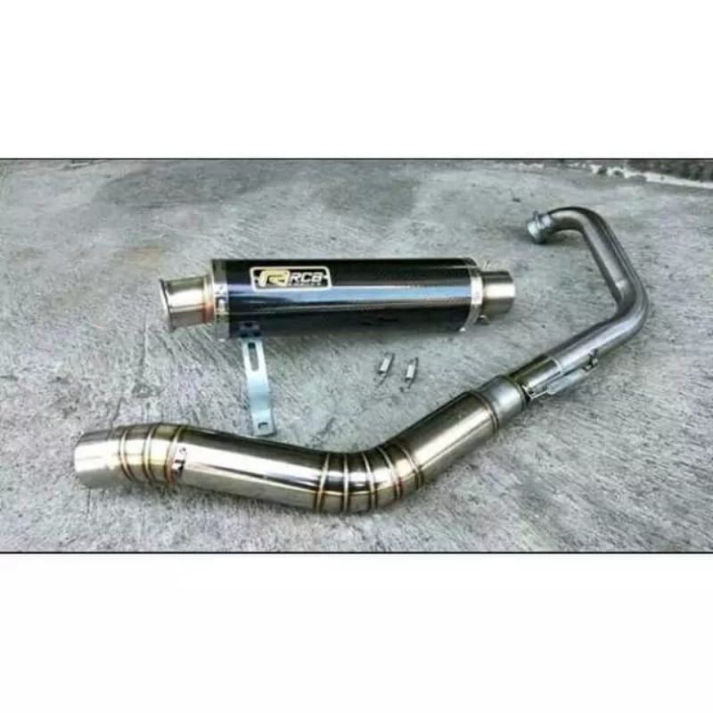 Rcb carbon exhaust round ring pnp satria Fu Vixion Jupiter MX Sonic CBR ...
