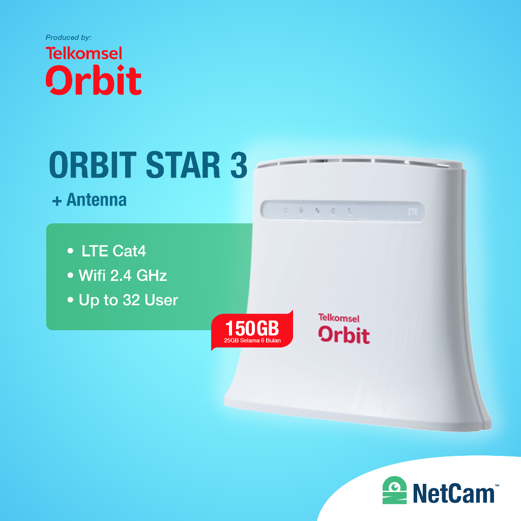 Telkomsel ORBIT STAR 3 MODEM (150GB) | Shopee Philippines