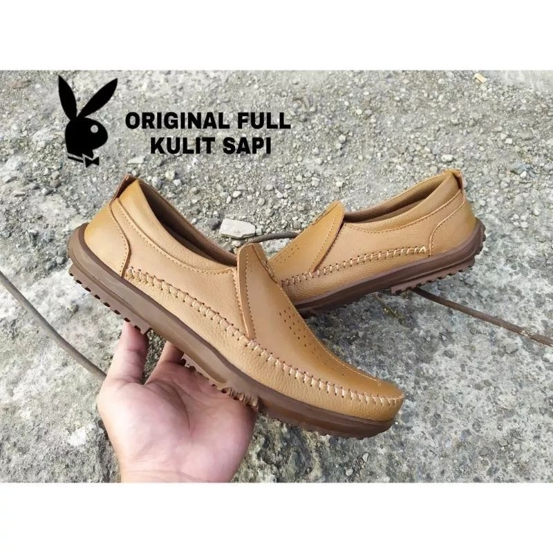 Men's PANTOFEL SHOES 100% GENUINE LEATHER PREMIUM PANTOFEL PLAYBOY ...