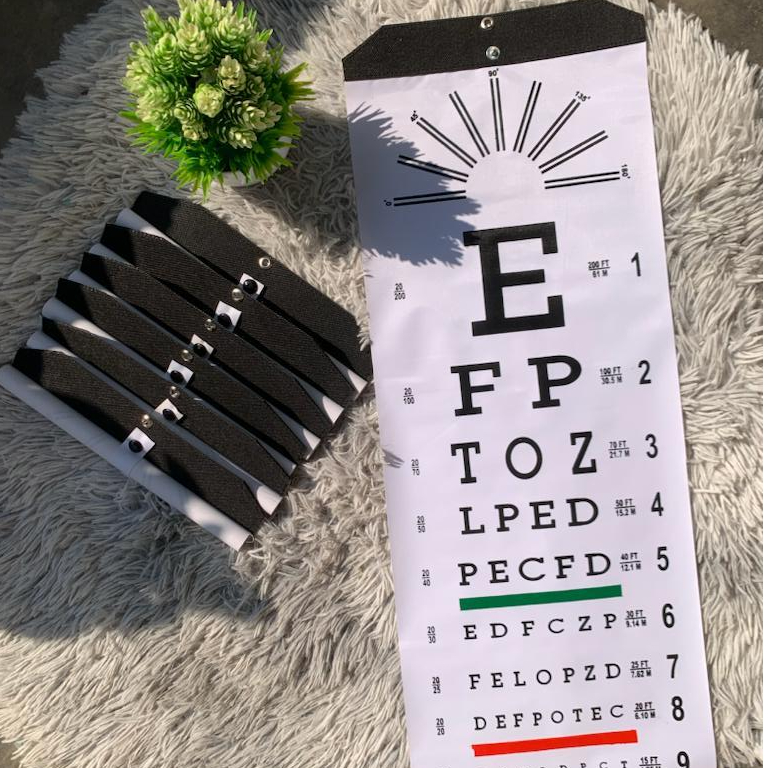 MATA Snellen TEST CARD/SNELLEN CARD Long Distance Eye TEST Fabric ...