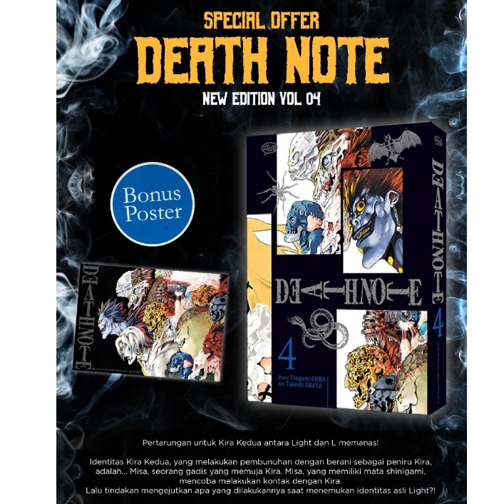 Death Note Comic - New Edition 4 by TSUGIMA OHBA/TAKESHI OBATA | Shopee ...