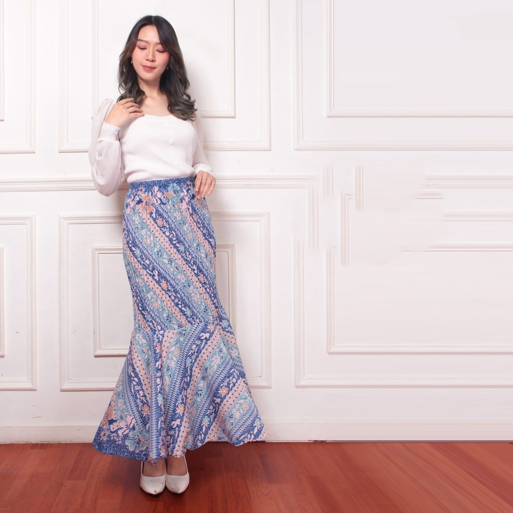 Batik Mermaid Skirt ABU S - Jumbo/kebaya Bottom Skirt/Mermaid Skirt ...