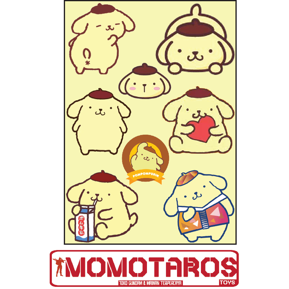 Pompom Purin sanrio transparent waterproof Sticker 1 pc | Shopee ...