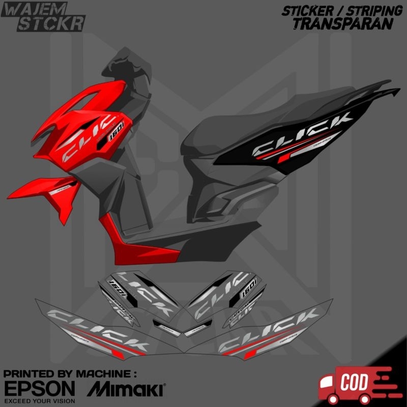 VARIO 160 CUSTOM VIETNAM STYLE TRANSPARENT STICKER STRIPING | Shopee ...