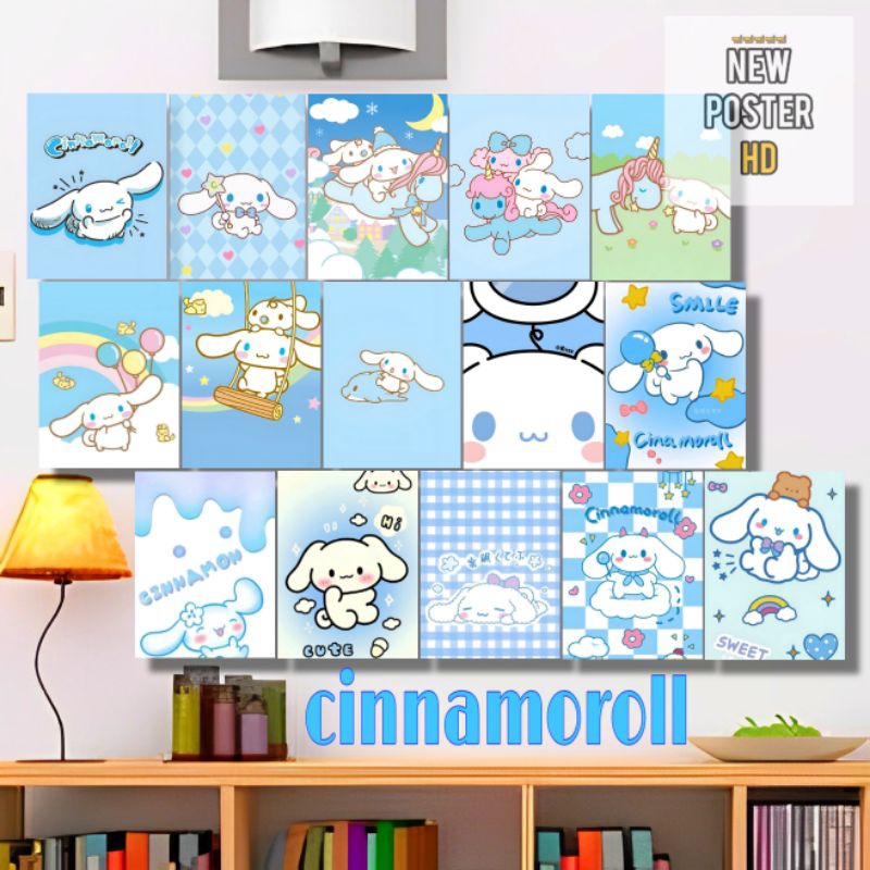 (16pcs) Cinnamoroll Theme aesthetic Wall Poster Clear Picture ...
