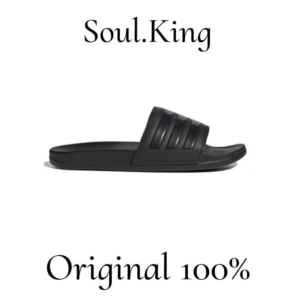 Adidas Adilette Comfort Slides Black - GZ5896 | Shopee Philippines