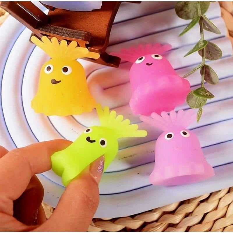 Squishy Ice Block / Screaming Monster New Fidget Toy Transparent Ice ...