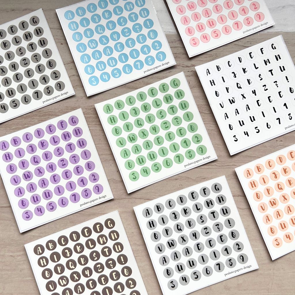 DIY Aesthetic Alphabet Mini Journalling Stickers by peulanopapers ...