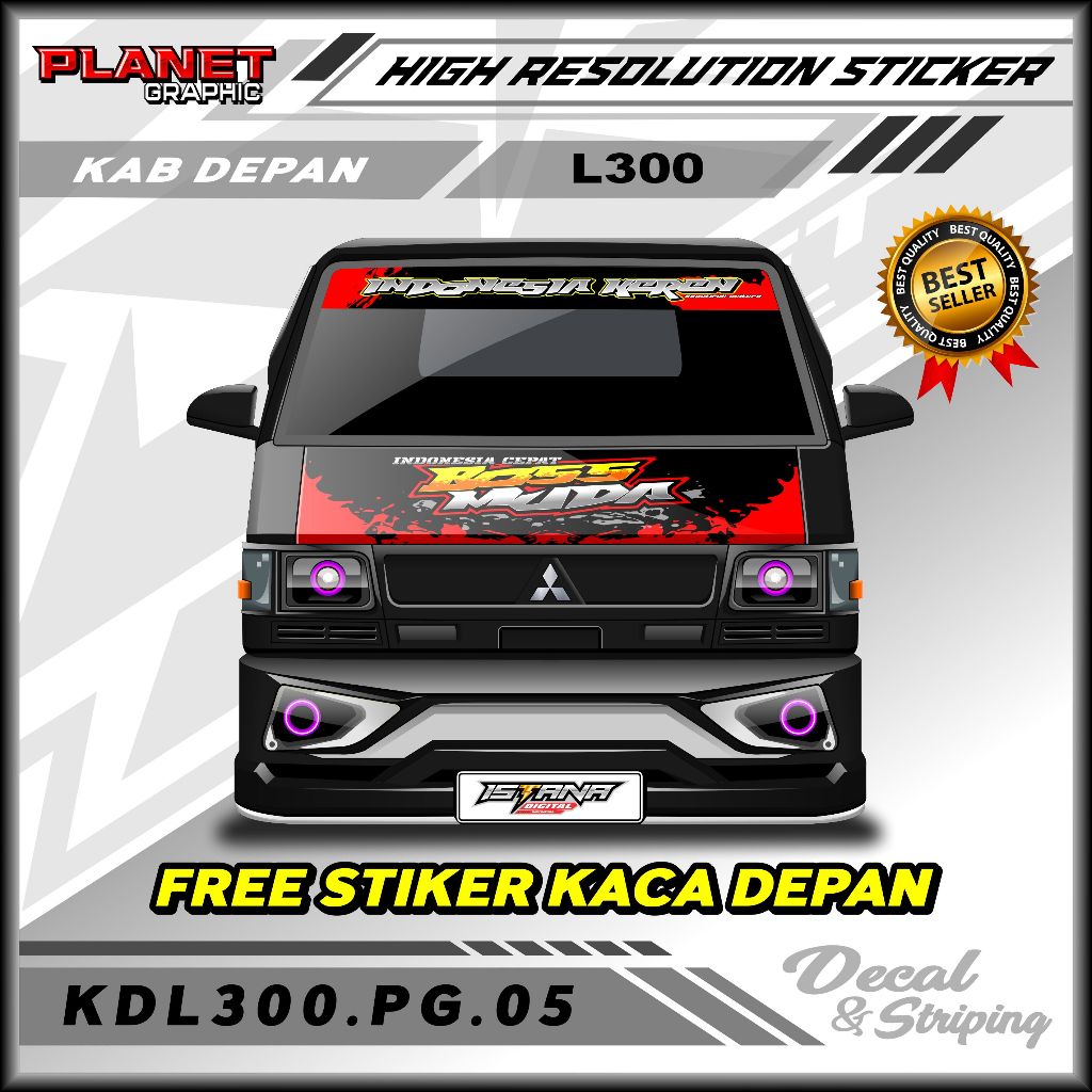 Sticker/decal Variation Front Cable Pick Up Mitsubishi L300 - KDL300.Pg ...