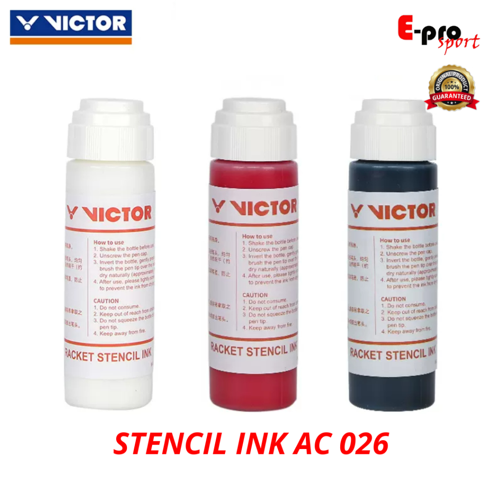 Victor AC 026 AC026 Racket Logo Stencil Ink Original Pen String Ink ...