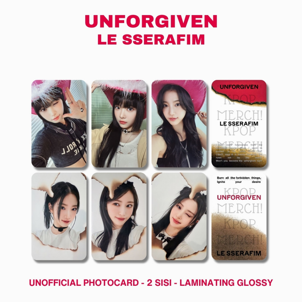 Photocard le sserafim lesserafim unforgiven album pc premium chaewon ...