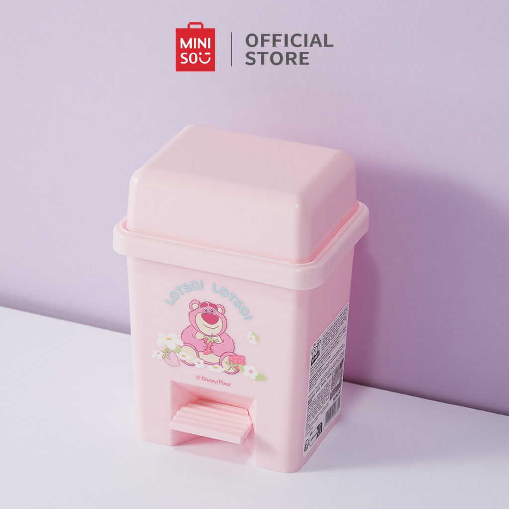 Miniso x Disney Trash Can Lotso Strawberry Bear Cute Mini Trash Can ...