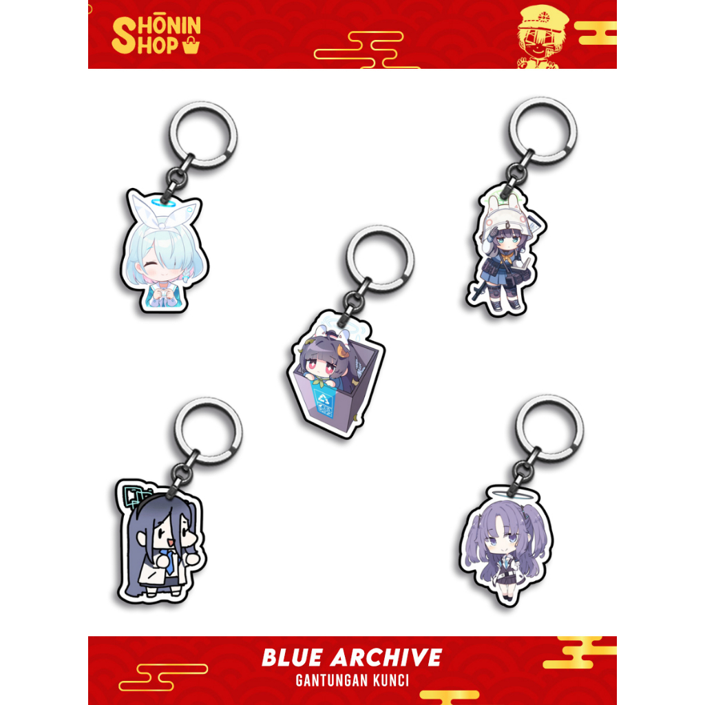 GANTUNGAN [BUY 3 GET 1 FREE] Blue Archive Keychain | Chibi Blue Archive ...