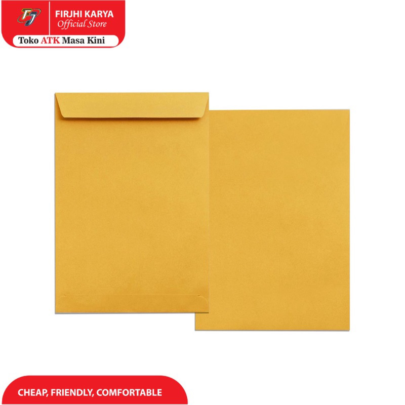 Folio F4 Brown Folder - Plain Brown Envelope Without Straps | Shopee ...