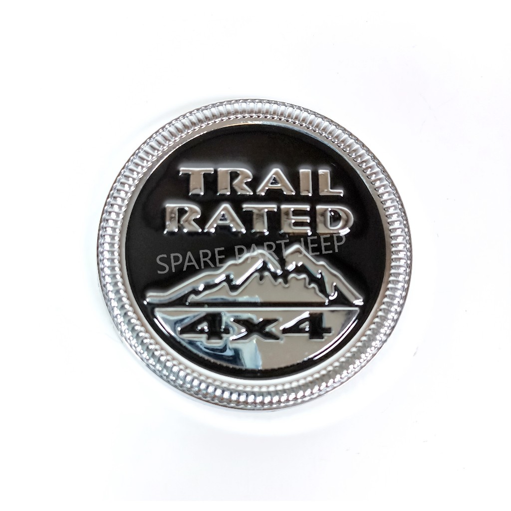 4x4 Rated Trail Aluminum Emblem Jeep Wrangler Rubicon JK JL | Shopee ...